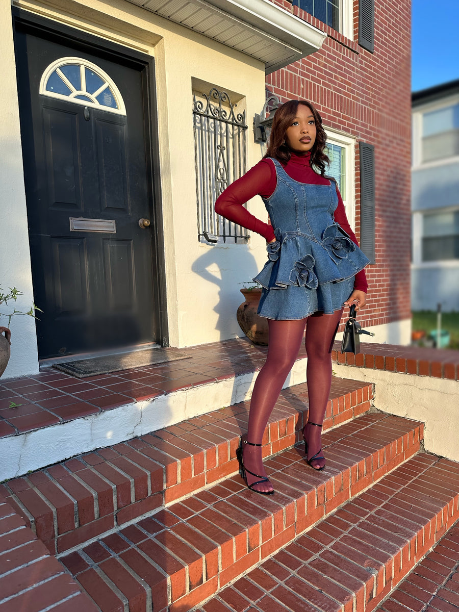 Rosetta Denim Top/Mini – Meow and Barks Boutique